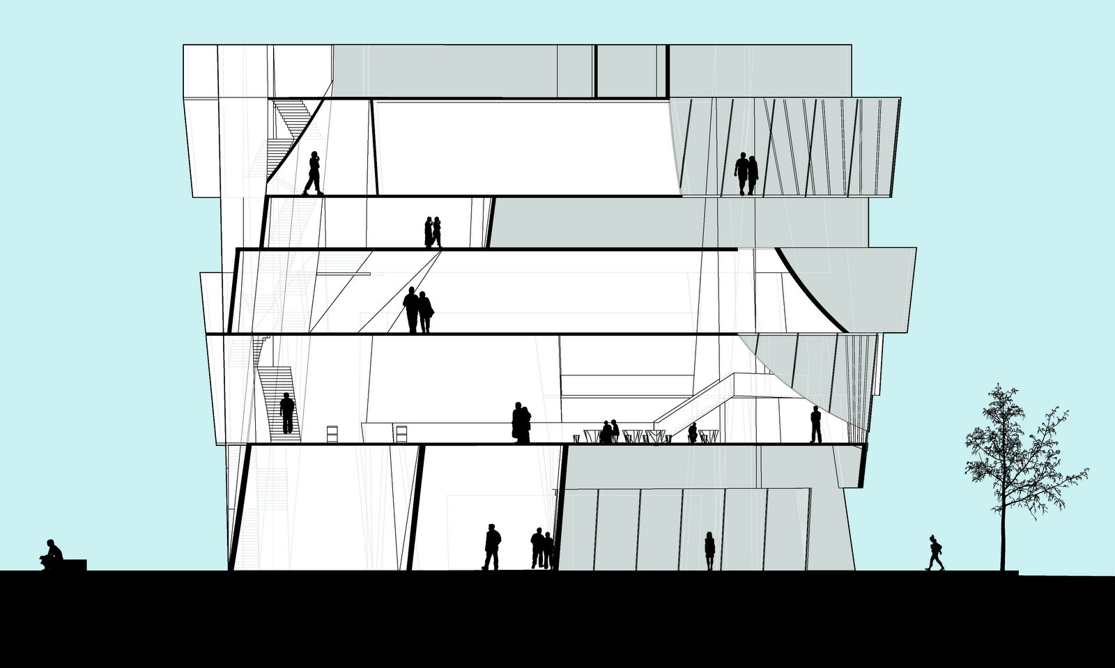 SAM SLATER ARCHITECTURE: MA+C longitudinal sections
